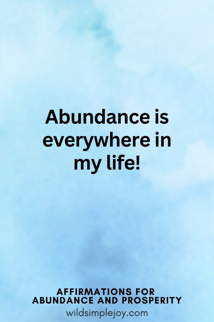 48 Affirmations for Abundance and Prosperity – Wild Simple Joy