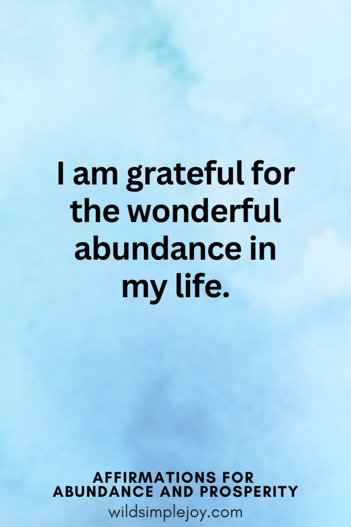 48 Affirmations for Abundance and Prosperity – Wild Simple Joy