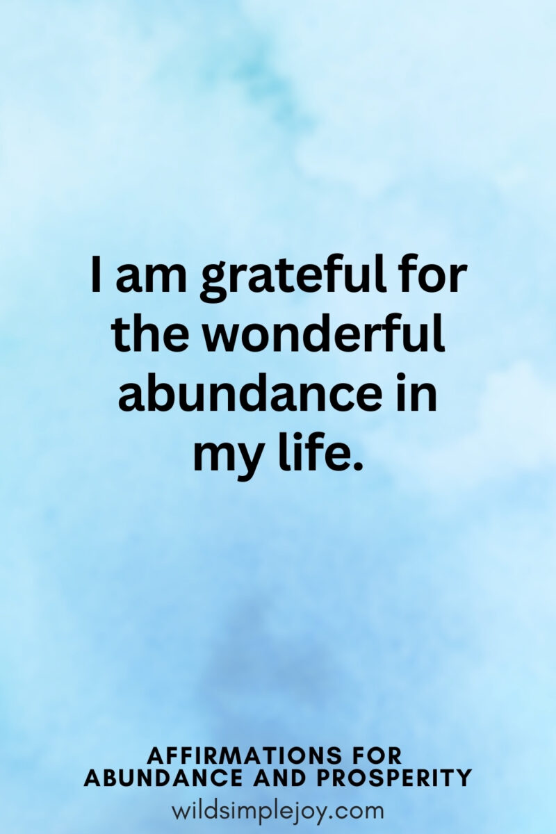 48 Affirmations for Abundance and Prosperity – Wild Simple Joy