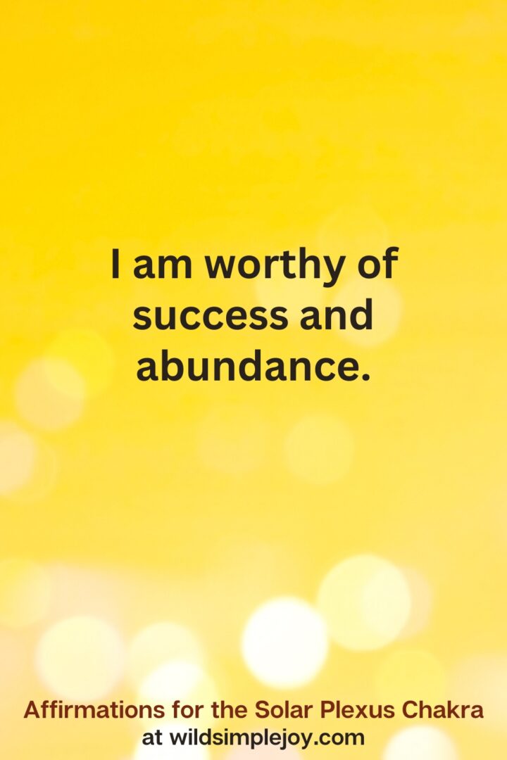 40 Empowering Solar Plexus Chakra Affirmations – Wild Simple Joy