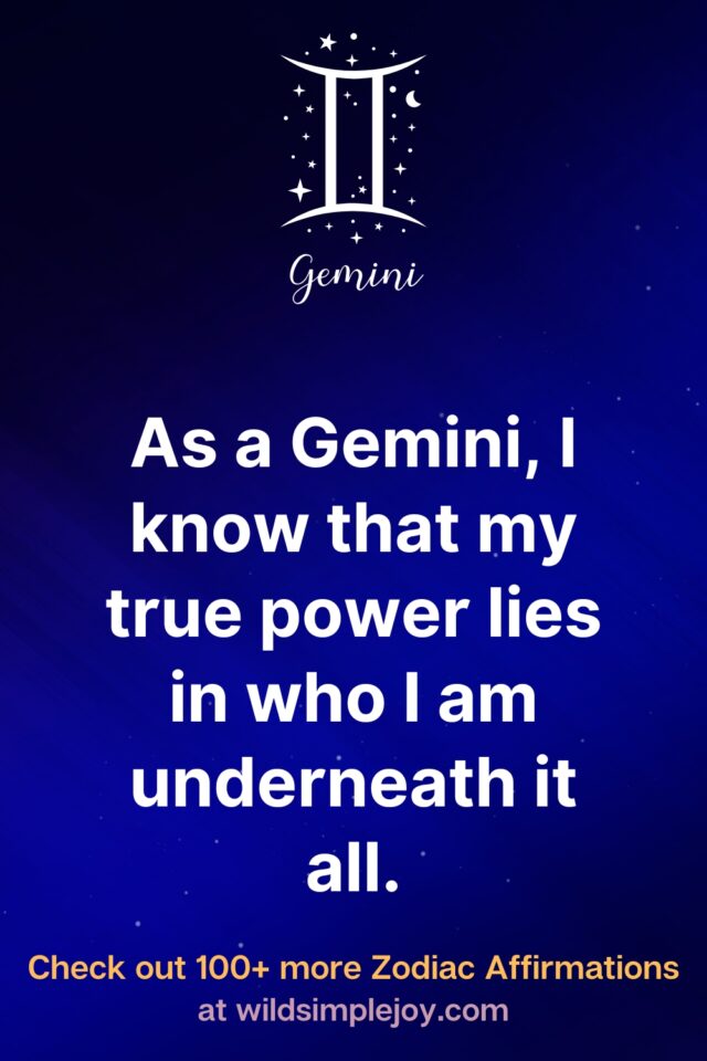 30 Positive Affirmations for Geminis to Merge the Two Sides – Wild ...