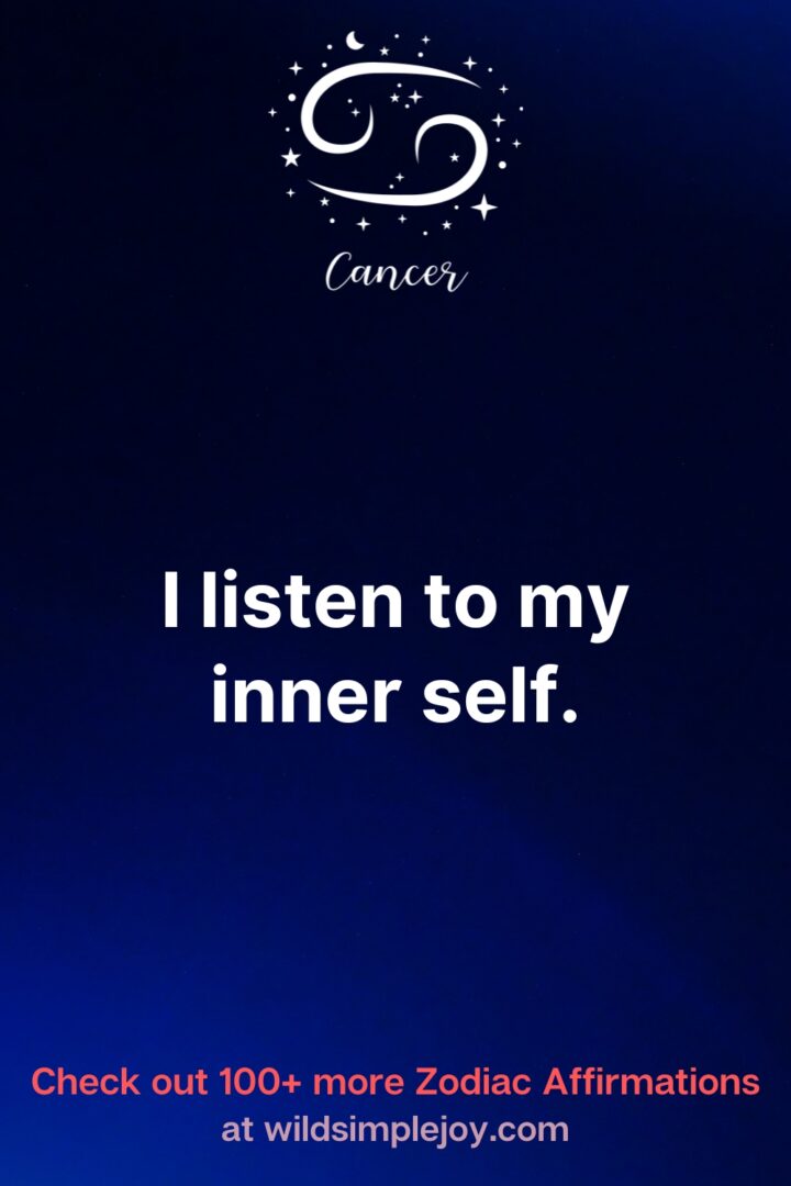 30 Affirmations for Cancers (Zodiac) for Balance and Grounding – Wild ...