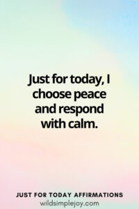 40 Just for Today Affirmations for When Everything Is Too Much – Wild ...