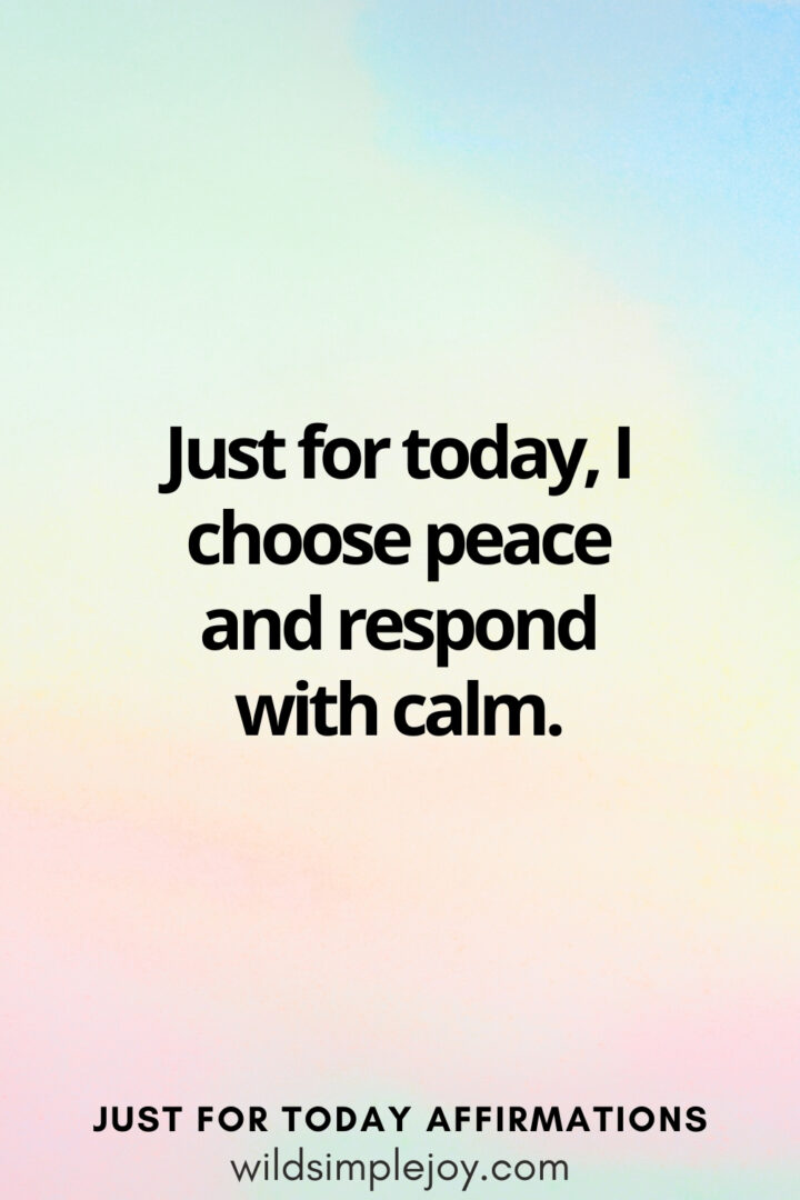 40 Just for Today Affirmations for When Everything Is Too Much – Wild ...